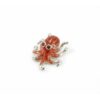 Saturno Sterling Silver with Enamel Miniature Octopus Figurine