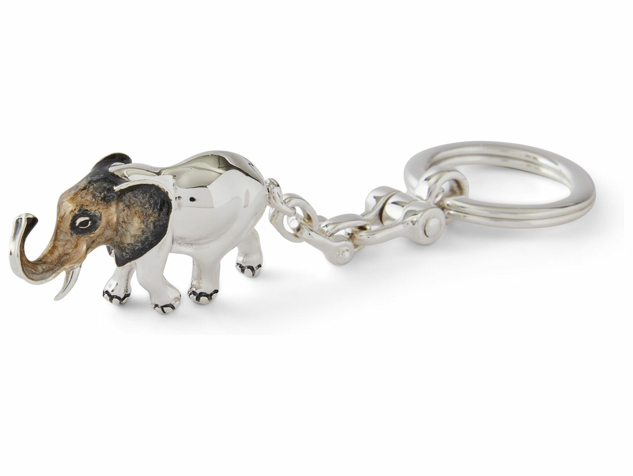 Saturno Silver Elephant Keyring - Bonds the Jewellers