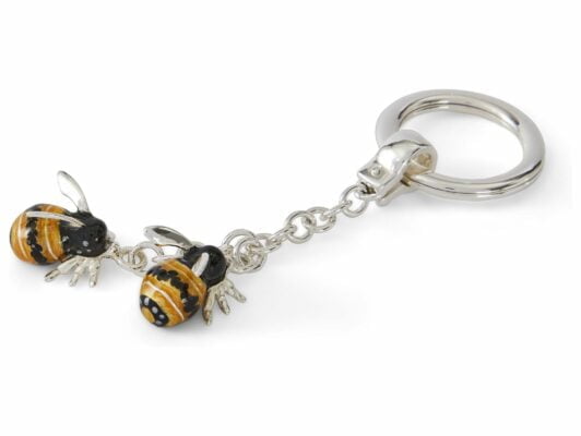 Saturno Silver Bumblebee Keyring - Bonds the Jewellers